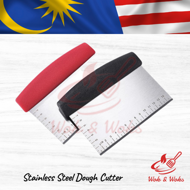 Dough Cutter With Measuring / Pemotong Pengukuran Keluli Plastik Adunan ...