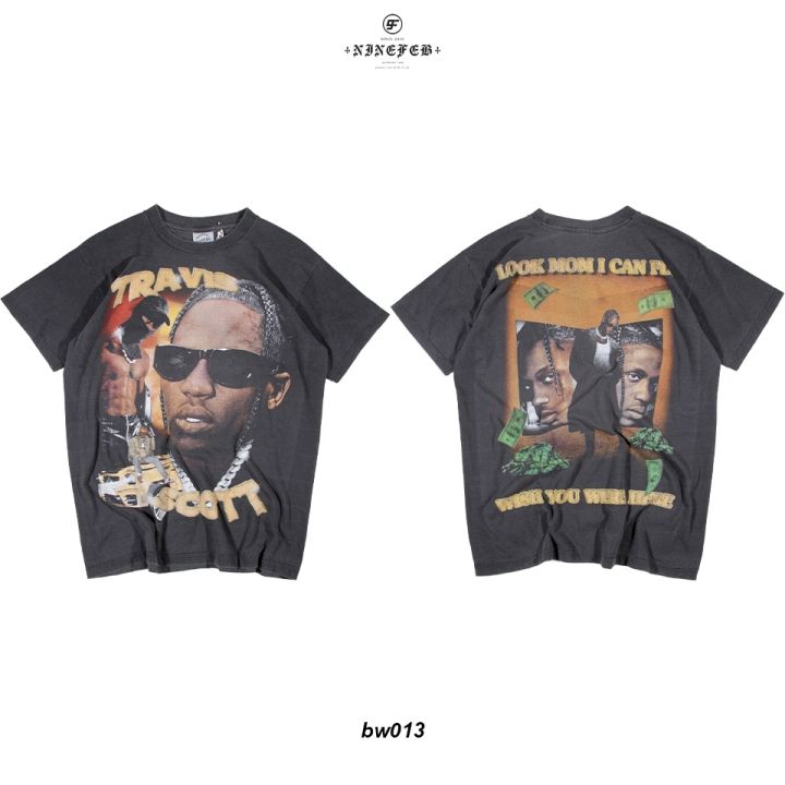 Travis Gold Vintage bootleg tee ( bw013 ) ผ้าฟอกสีเฟด วินเทจ | Lazada.co.th