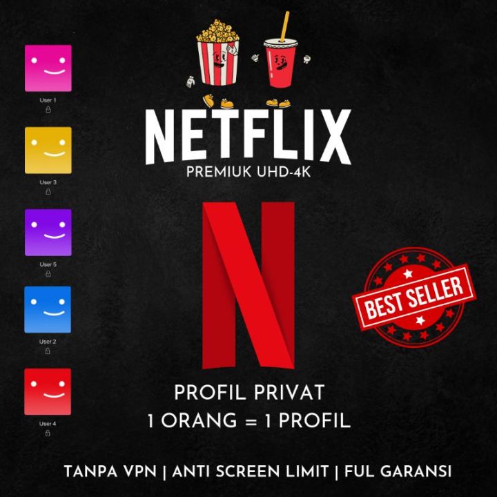 Netflix 1 bulan anti screen limit - Netstream | Lazada Indonesia