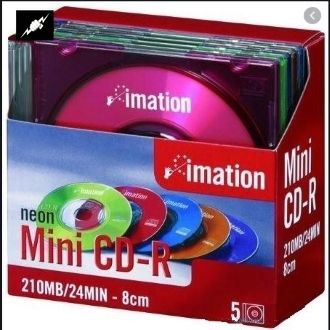 Imation Neon Mini CD-R 202MB/23 Min CD's (5pcs in 1 pack) | Lazada PH