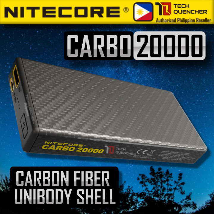 Nitecore Carbo 20000 - Unibody Carbon Fiber Powerbank 20000mAh - QC PD ...