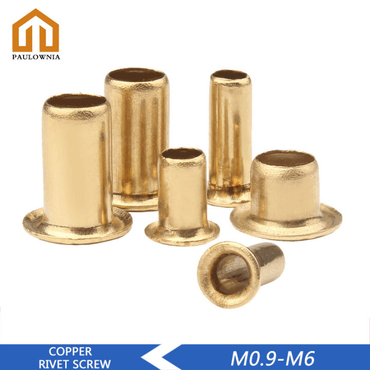 Ready Stock Brass Eyelet Rivet Nut Copper Hollow Grommet Hole Rivets ...