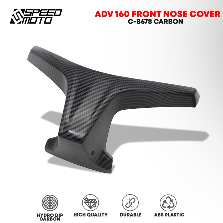 HONDA ADV 160 FRONT NOSE COVER CARBON / MATTE BLACK HEADLIGHT ...