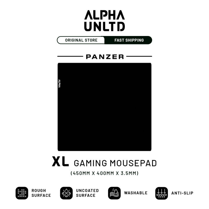 Alpha Unltd Gaming Mousepad XL | PANZER | (450x400x3.5mm) | (Quick ...