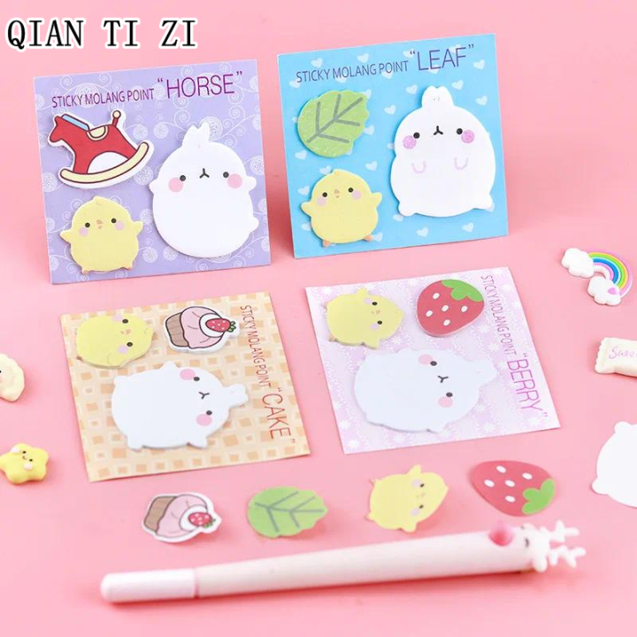 QIAN TI ZI สติ๊กเกอร์กระดาษโน้ตการ์ตูนตู้เย็นรูปกระต่ายน่ารัก | Lazada ...