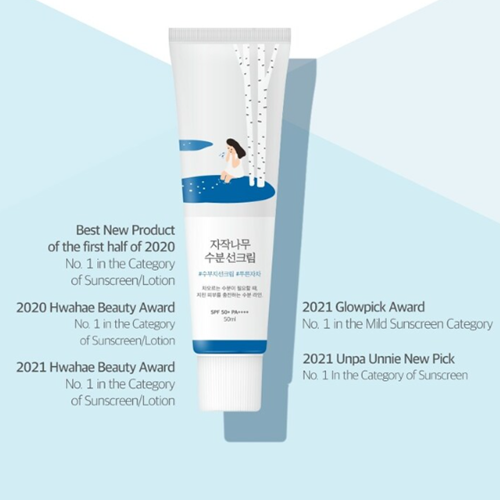 ROUND LAB Sunscreen Birch Juice Moisturizing Hyaluronic Acid Sunblock ...