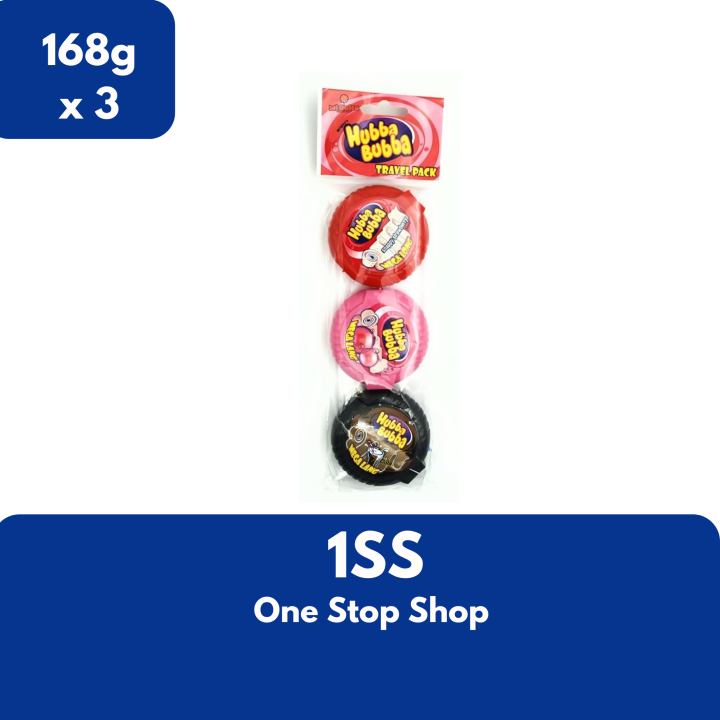 Hubba Bubba Mega Long Rolls Chewing Gum Travel Pack, 3 x 168g | Lazada PH