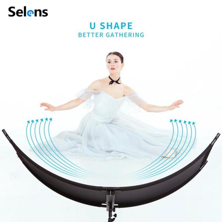 Selens U-Shaped Curved Photo Reflector Photography with Four Color ...