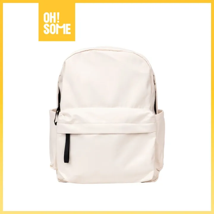 OHSOME - Egradable White/Black Basic Backpack Tas Punggung Serbaguna ...