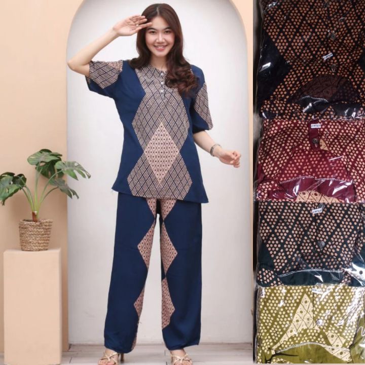 ONE SET DAILY OOTD PAJAMAS PIYAMA PAKAIAN TIDUR CELANA SETELAN BUSUI ...