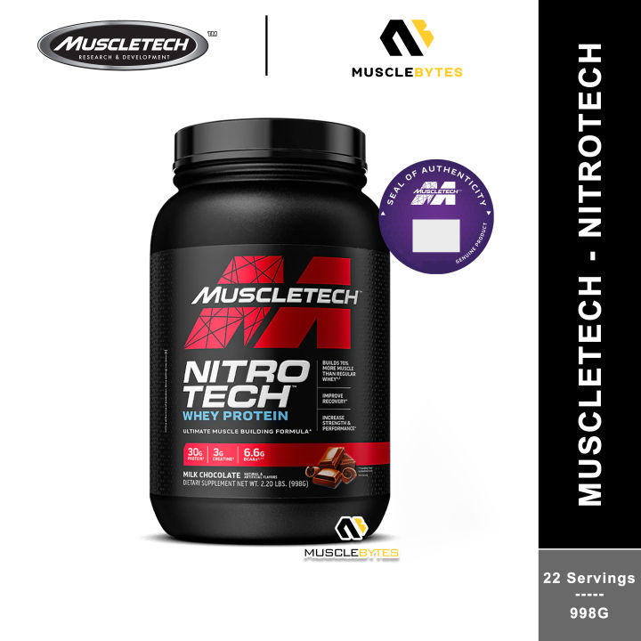 MuscleTech - Nitro Tech [2.2LBS / 22 Servings] [NitroTech] [Whey ...