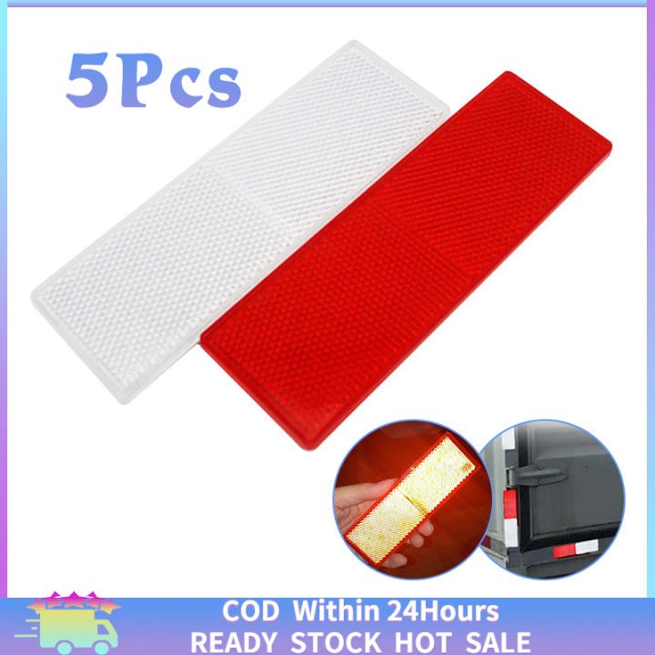 [Fast Delivery] 5Pcs Car Warning Reflective Plates Truck Trailer ...