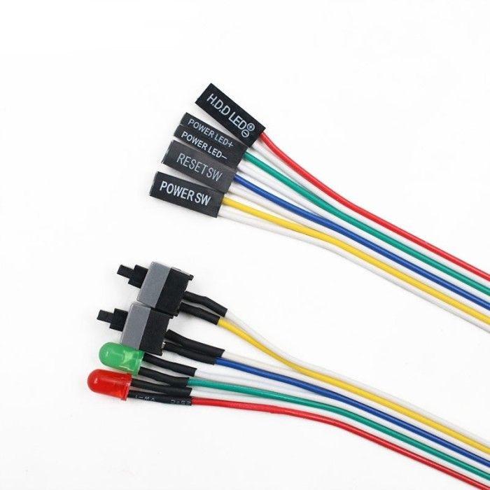 Kabel Tompol Power Reset Switch Front Panel Komputer PC Casing Case ...