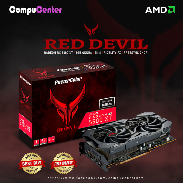 PowerColor Red Devil Radeon™ RX 5600 XT 6GB GDDR6 Radeon™ RX 5600 XT ...