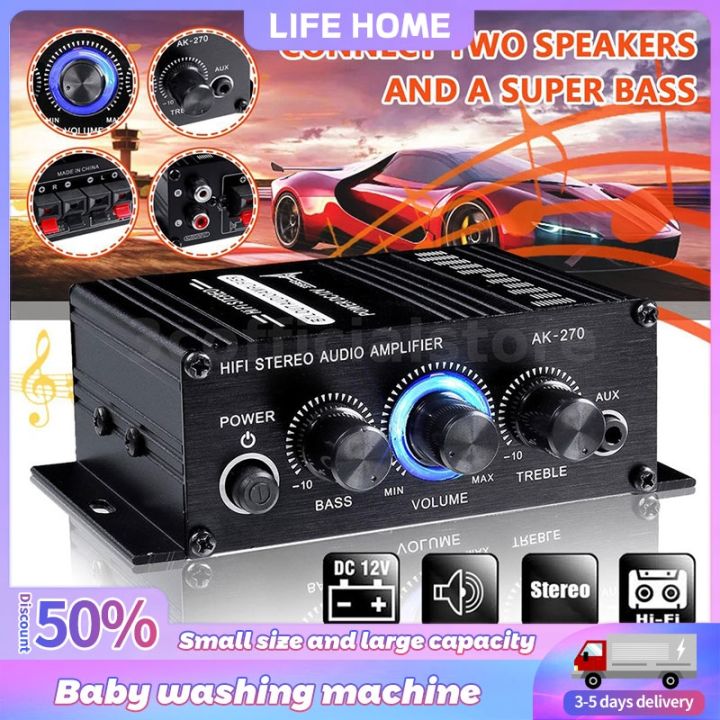 400w Mini Audio Amplifier Home Amplifier Bluetooth-free Auto Stereo ...