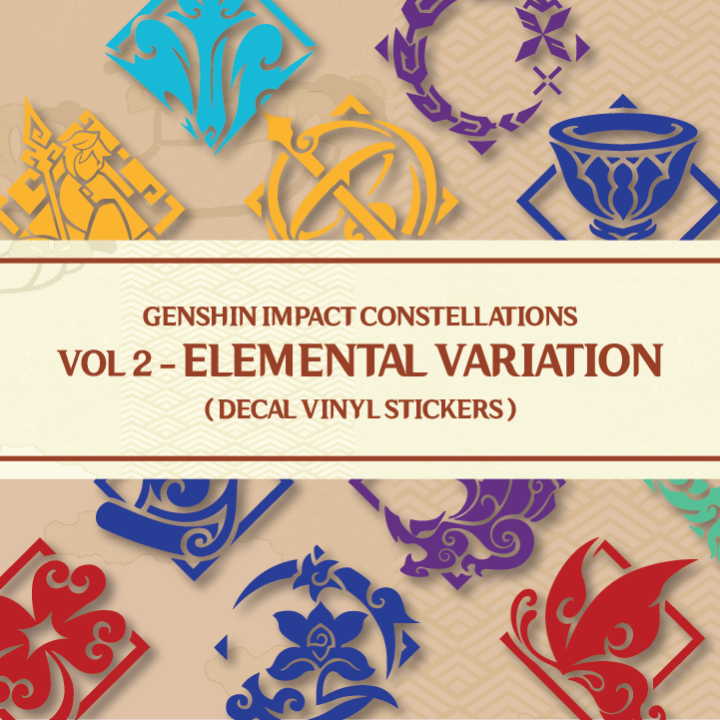 Genshin Impact Constellations - Decal Stickers Waterproof - Volume 2 ...