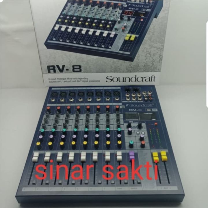 mixer audio soundcraft rv8 rv 8 8CH usb bluetooth | Lazada Indonesia
