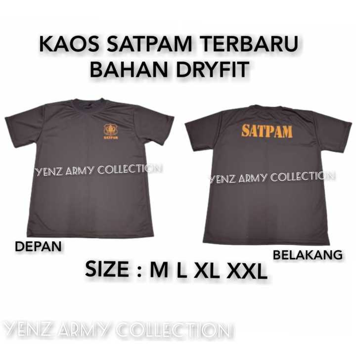 KAOS SATPAM TULISAN KUNING | Lazada Indonesia