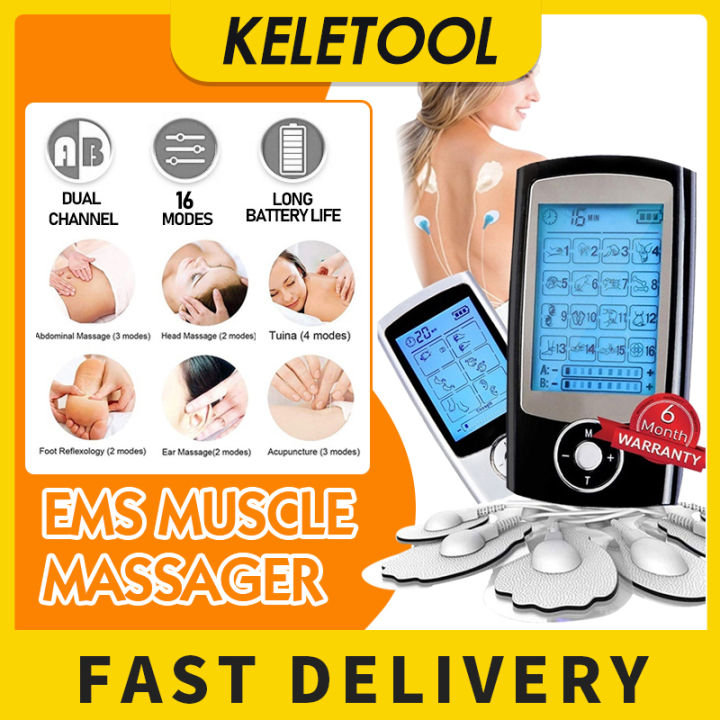 Tens Unit 16 Modes Electric Stimulation Massager Muscle EMS Therapy ...