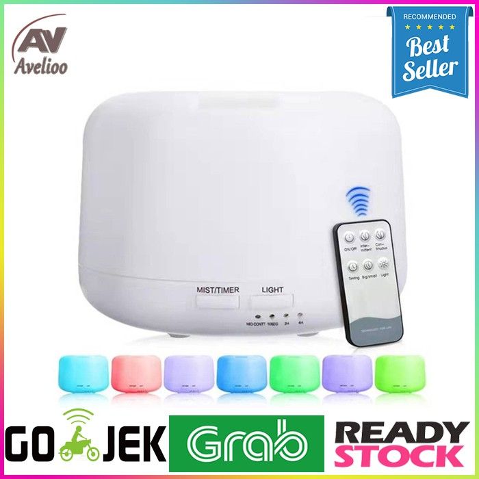Ultrasonic Aroma Diffuser Humidifier Colorful LED 300ml+remote | Lazada ...