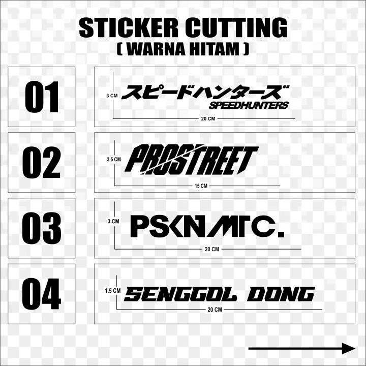 STICKER CUTTING 2021 STIKER CUTTING HITAM TERBARU STIKER MOTOR | Lazada ...