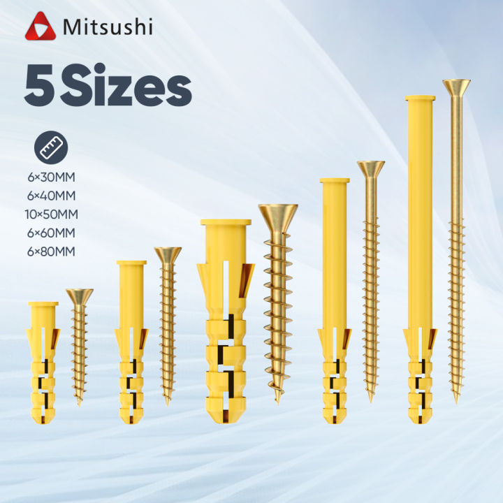 Mitsushi Tox With Screw Tox Wall Plug With Stopper 10-80mm Expand Nails ...