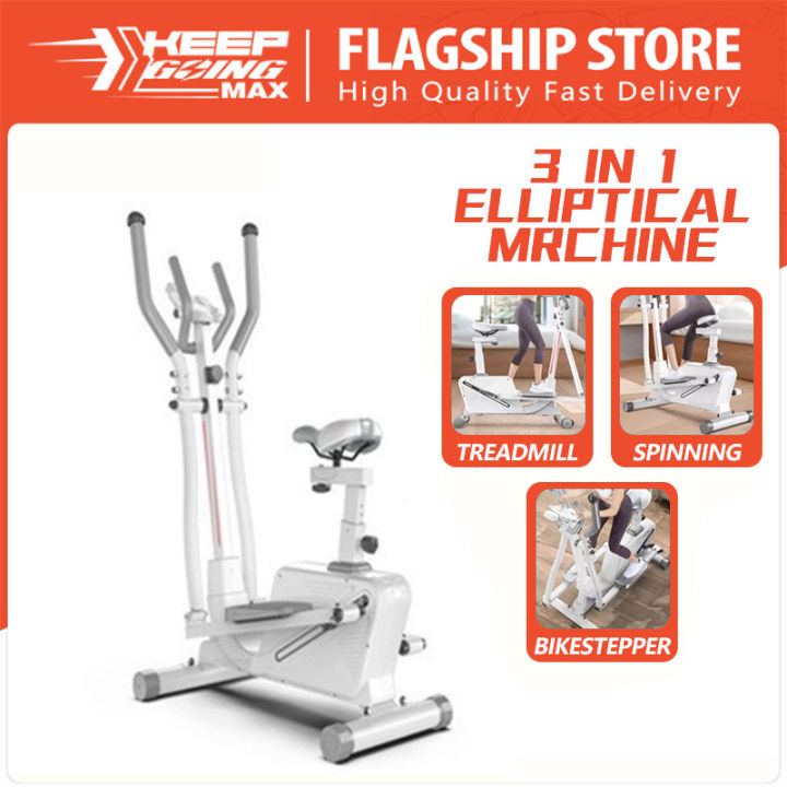 KEEP GOING MAX Home Use Magnetic Bike Elliptical Machine Exercise Bike, Space Walk Motor Bike ...