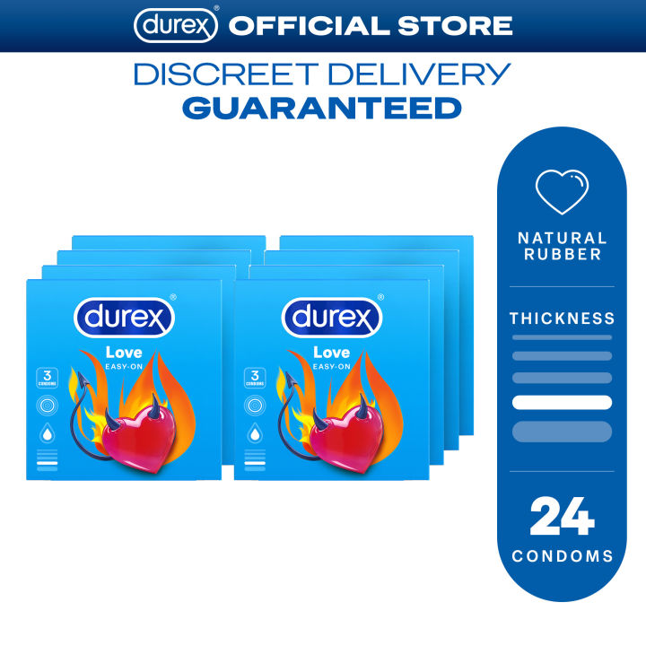 Durex Love Protection Rubber Latex Condoms 3s (Set of 8 - 24 Condoms ...