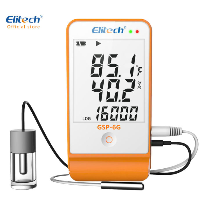Elitech GSP-6G Temperature and Humidity Data Logger Recorder with ...