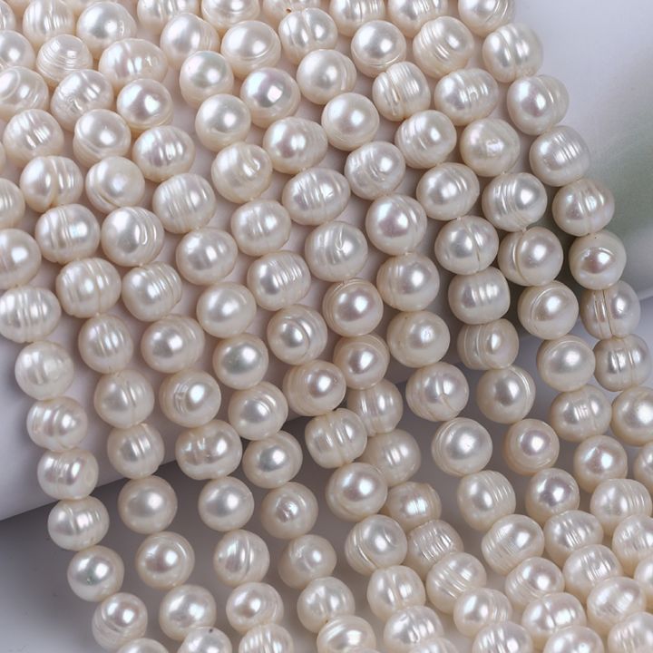 Factory price 10-11mm white color potato shape pearl beads natural ...