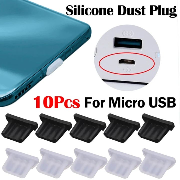 10Pcs Micro USB Dust Plug Android Universal Charging Port Silicone Dust ...