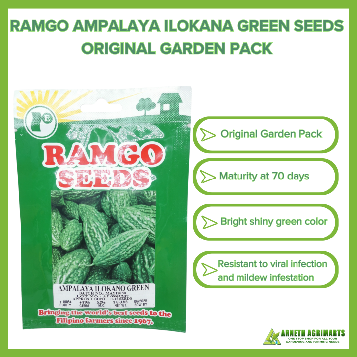 RAMGO AMPALAYA ILOKANA GREEN SEEDS ORIGINAL GARDEN PACK | Lazada PH