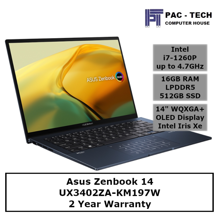 Asus Zenbook 14 UX3402ZA | Intel i7-1260P | 16GB RAM | 512GB SSD | 14 ...