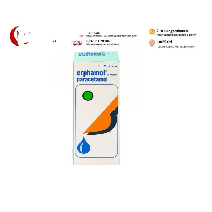 Erphamol Sirup 60ml - Paracetamol 120mg / 5ml | Lazada Indonesia