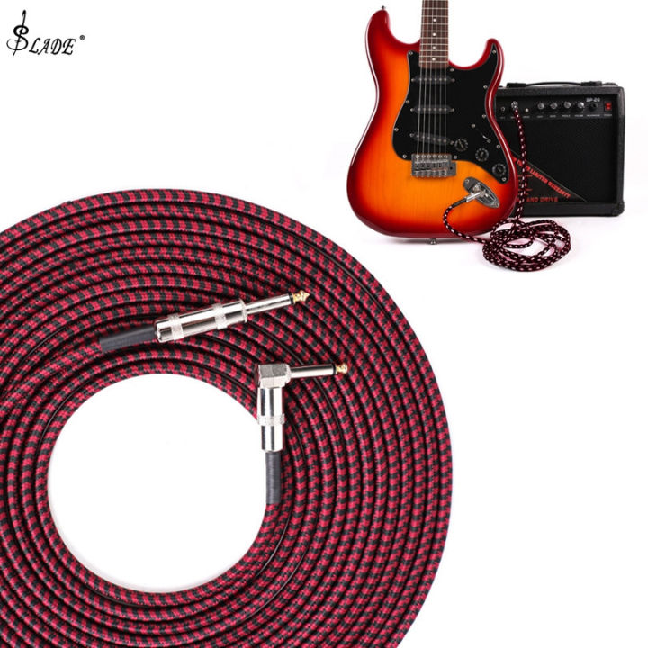 SLADE Guitar Cable Wire Cord 3M 6M No Noise Shielded Bass Cable Braided ...