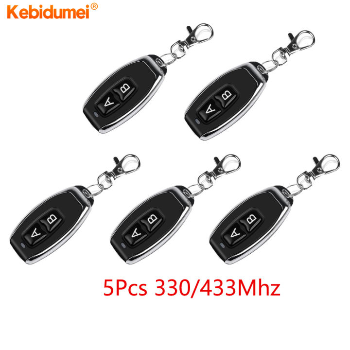 Kebidumei 5Pcs 330/433Mhz Wireless RF Remote Control 2 Keys Electric Auto Cloning Garage ...