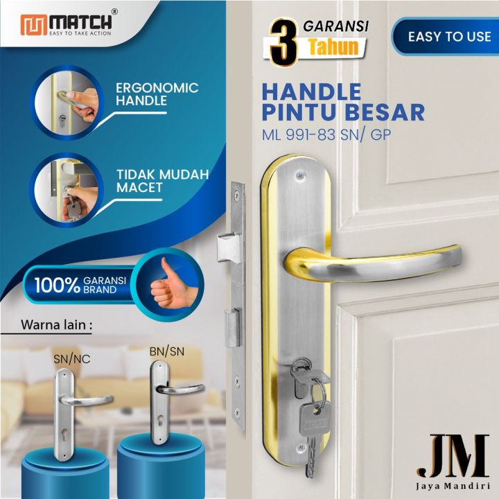 Match Set Komplit Kunci pintu Besar Match pintu rumah / tarikan pintu ...