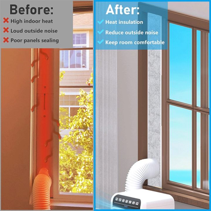 Adjustable AC Window Seal Panels Sturdy & Thick Air Conditioner ...