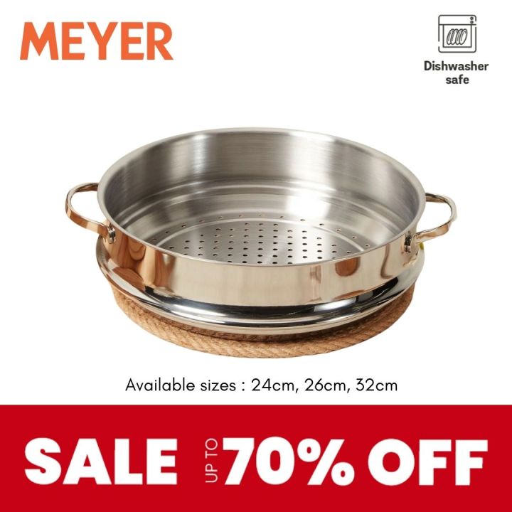 Meyer Stainless Steel Steamer Pail Steam Basket Multi Function Steam ...