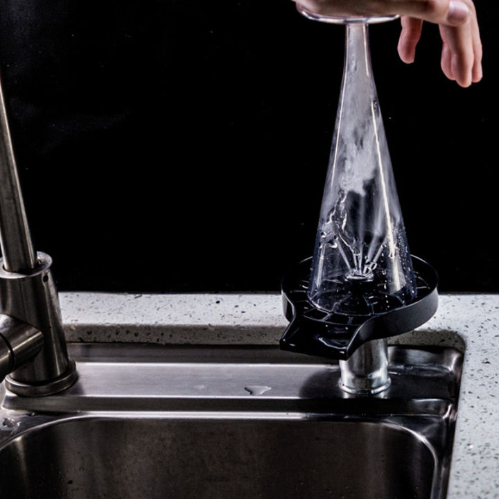 Faucet Glass Rinser For Kitchen Sink Automatic Cup Washer Bar Glass ...