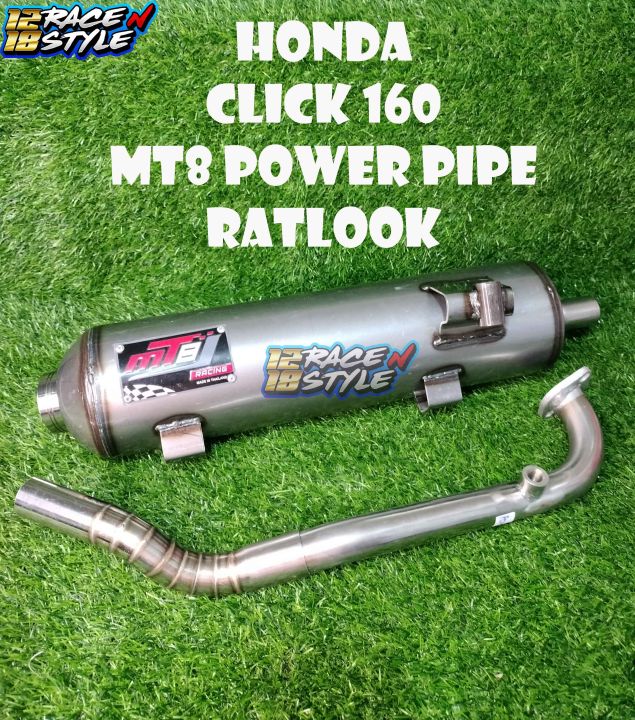 MT8 PIPE HONDA CLICK 160 RATLOOK TIP POWER PIPE ORIG THAILAND UNIVERSAL ...