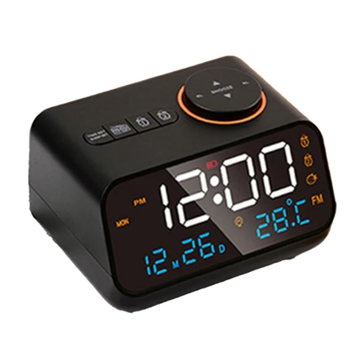 (PYAN) FM Radio LED Alarm Clock for Bedside Wake Up. Digital Table ...