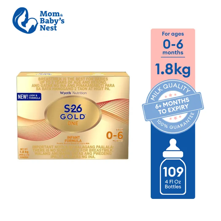 Wyeth® S-26 GOLD® ONE Infant Formula for 0-6 Months, Bag in Box, 1.8kg ...