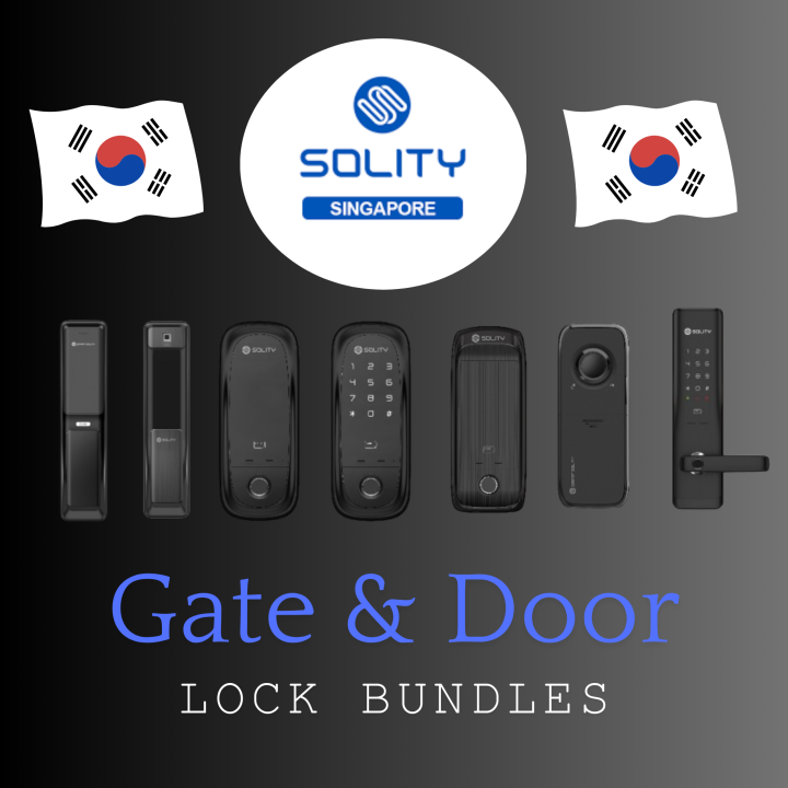 Solity Door and Gate Smart Digital Lock Bundle [In-house installer ...
