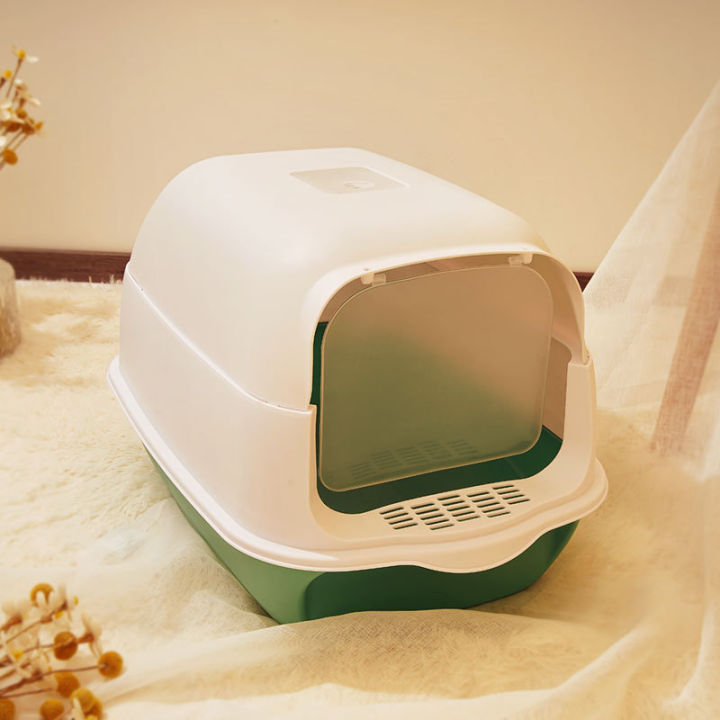 Fully Enclosed Hooded Jumbo Cat Litter Box/Large Size Cat Toilet Box ...