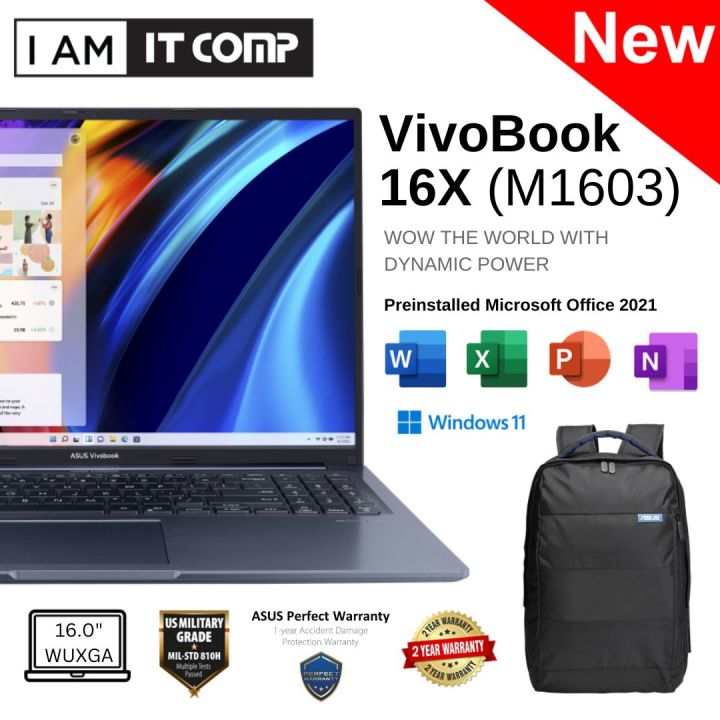 ASUS Vivobook 16X (M1603QA) AMD Ryzen™ 5 5600H/8GB/512GB SSD/16" WUXGA ...