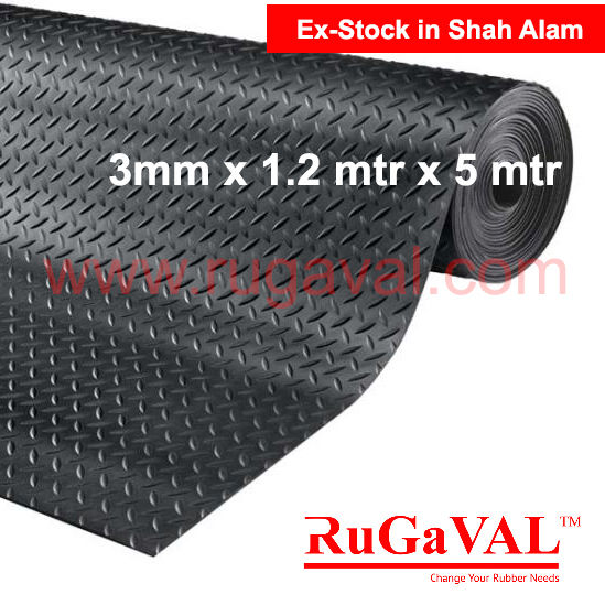 Rubber Willow Mat, Diamond Willow Rubber Mat I SIze:3mm(Thk)x1.2mtr ...