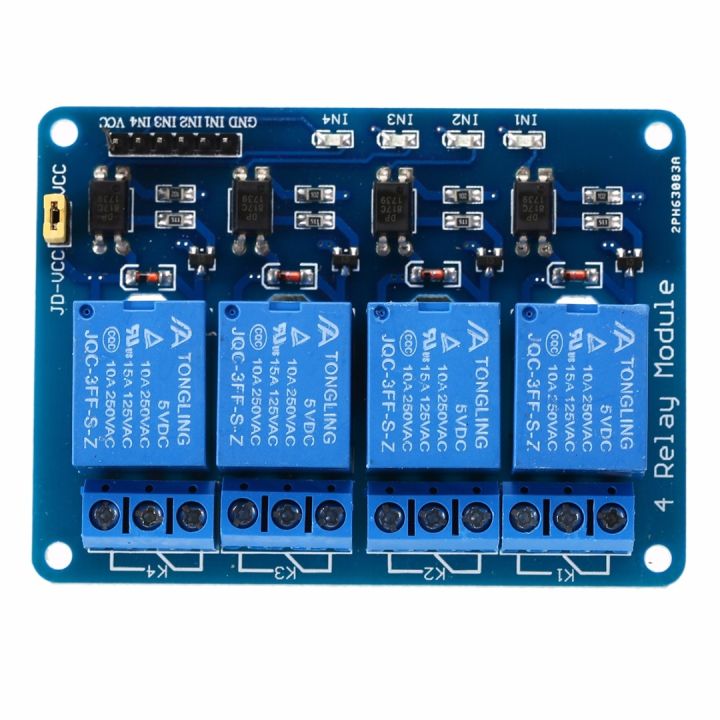 4 Channel Relay Module With Optocoupler Relay Output Pic Avr Dsp Arm ...