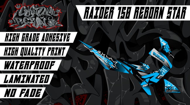 Suzuki Raider 150 Reborn Star Decals Set | Lazada PH