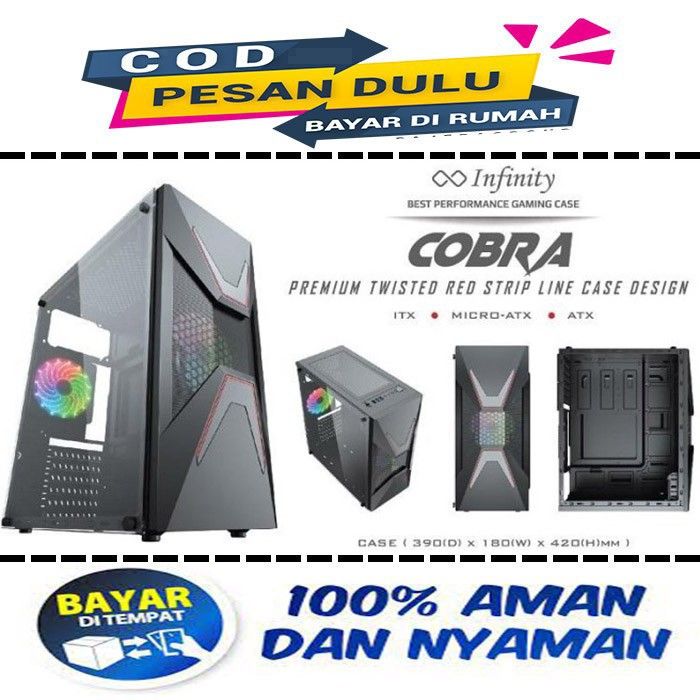 CASING PC GAMING INFINITY COBRA - casing only | Lazada Indonesia